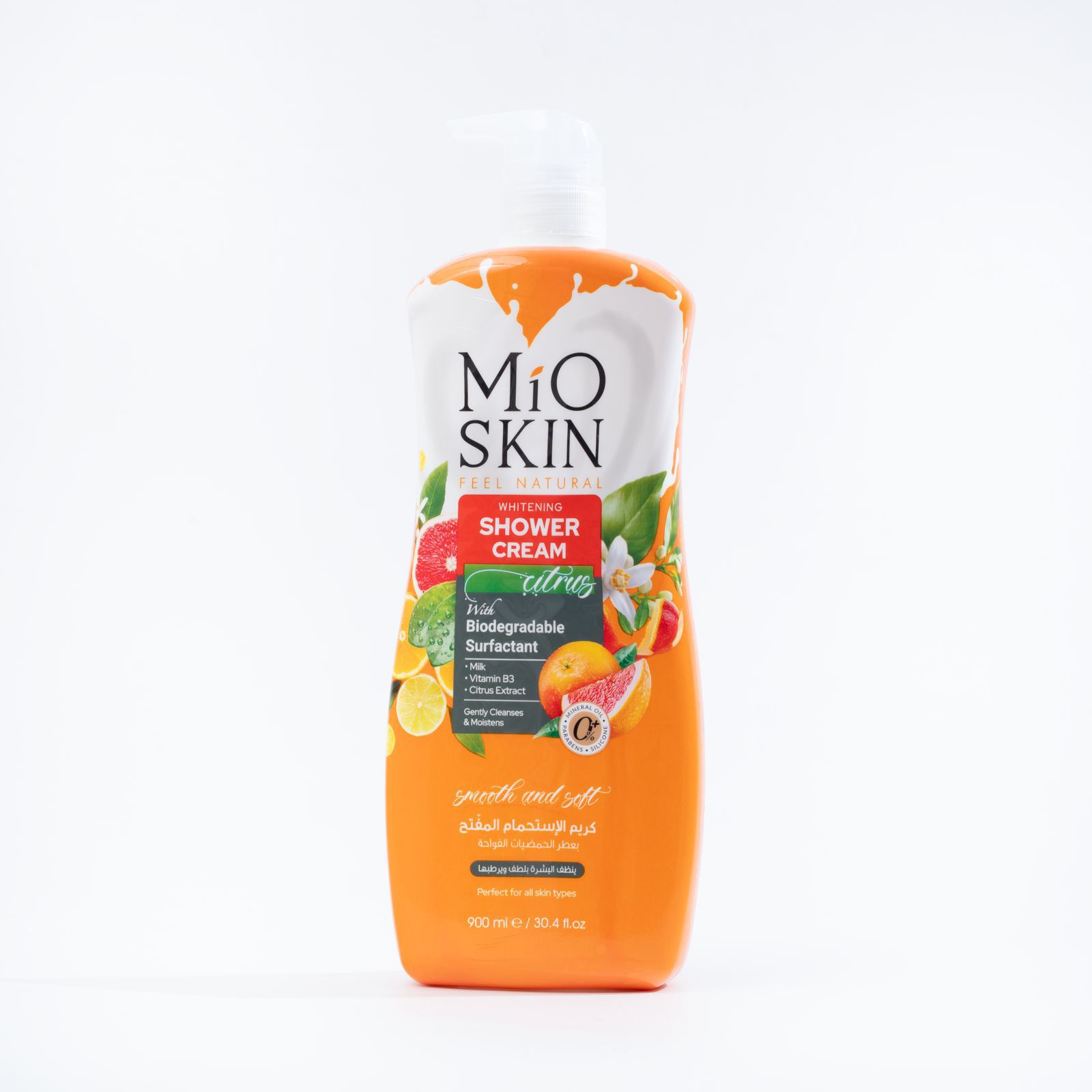 MIO SKIN FEEL NATURAL WHITENING SHOWER CREAM CITRUS EXTRACT 900ml كريم ...